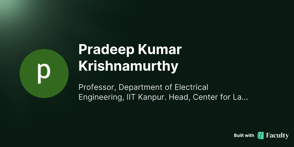 Pradeep Kumar Krishnamurthy